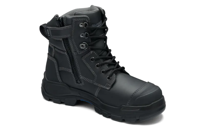 Blundstone 9061 RotoFlex Platinum Leather Zip/Lace Nitrile Safety Boot – Workboot Warehouse