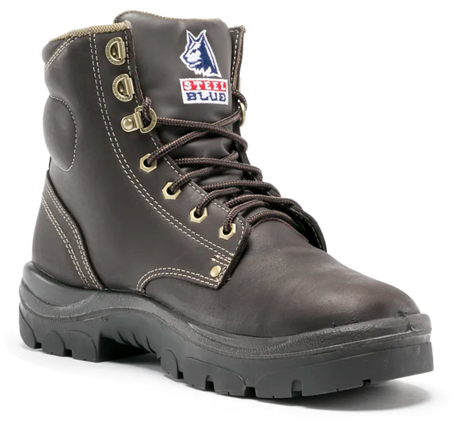 Steel Blue Argyle Lace-Up Safety Boot - 312102 – Workboot Warehouse