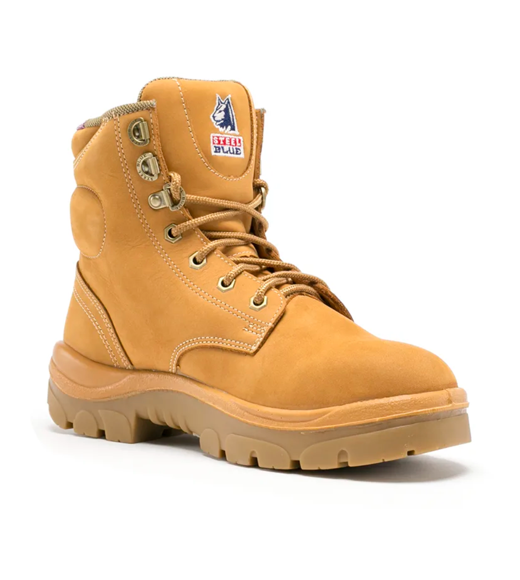 Steel Blue Ladies Argyle Lace-Up Safety Boot - 512702 – Workboot Warehouse