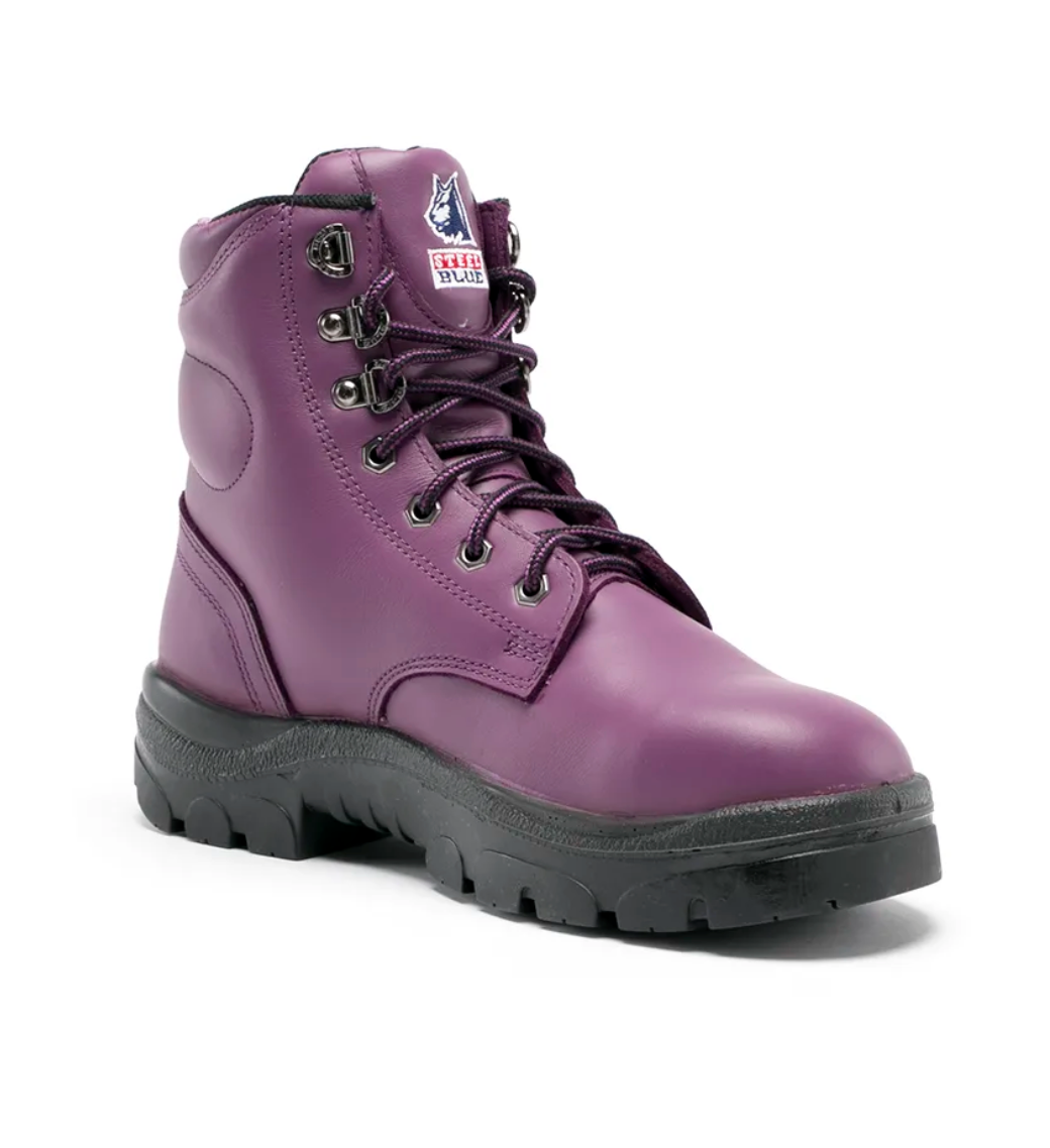 Steel Blue Ladies Argyle Lace-Up Safety Boot - 512702 – Workboot Warehouse
