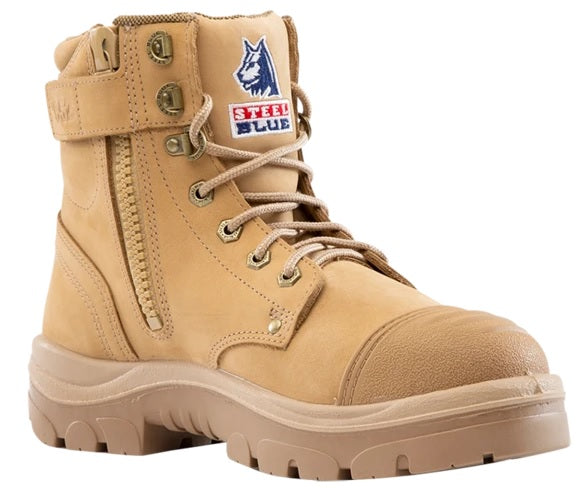 Steel Blue Argyle Zip/Lace Safety Boot + Scuff - 312652 – Workboot ...